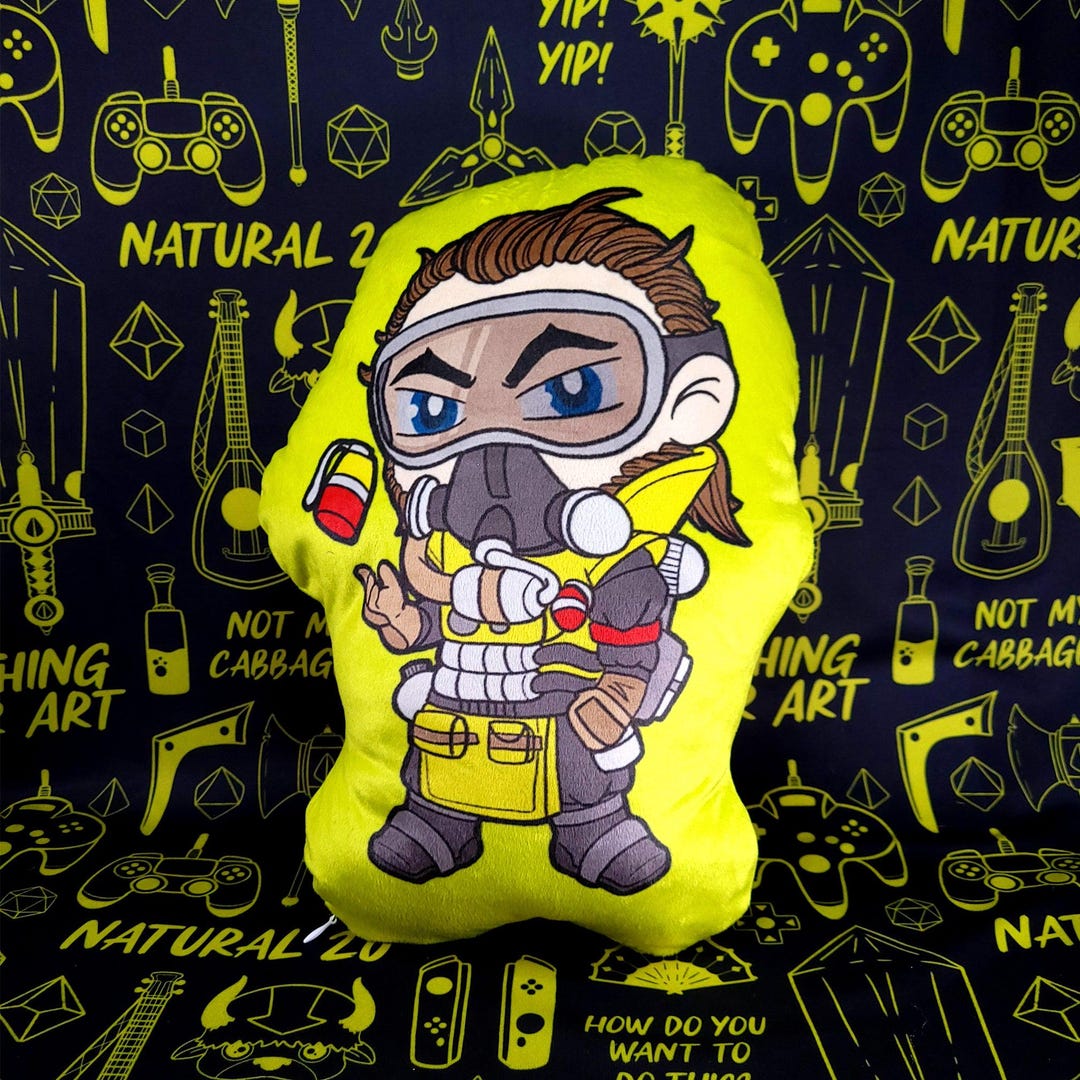 Caustic Pillow Plush Master Listing Apex Legends Cute Stuffed Animal ...