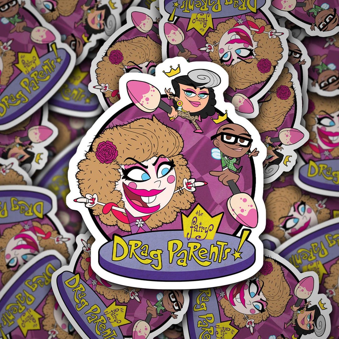 Fairy Drag Parents 4.5" Sticker | Rupaul’s Drag Race X Fairly ...