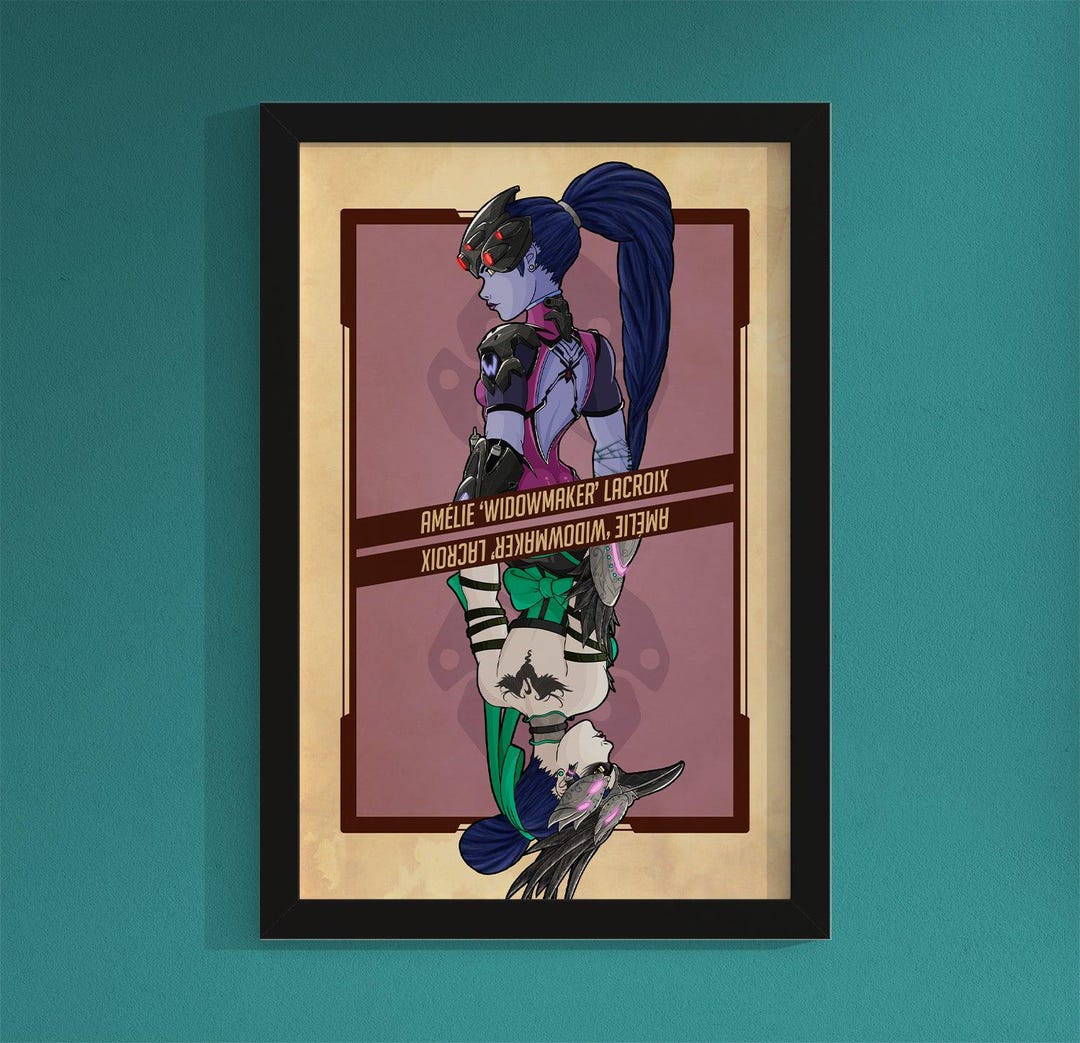 Widowmaker Overwatch Print, Flip Overwatch 2 Wall Art, Gamer Wall Decor ...