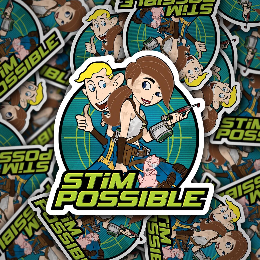 Stim Possible 4.5" Sticker, Kim Possible X Fallout Crossover, Glossy ...