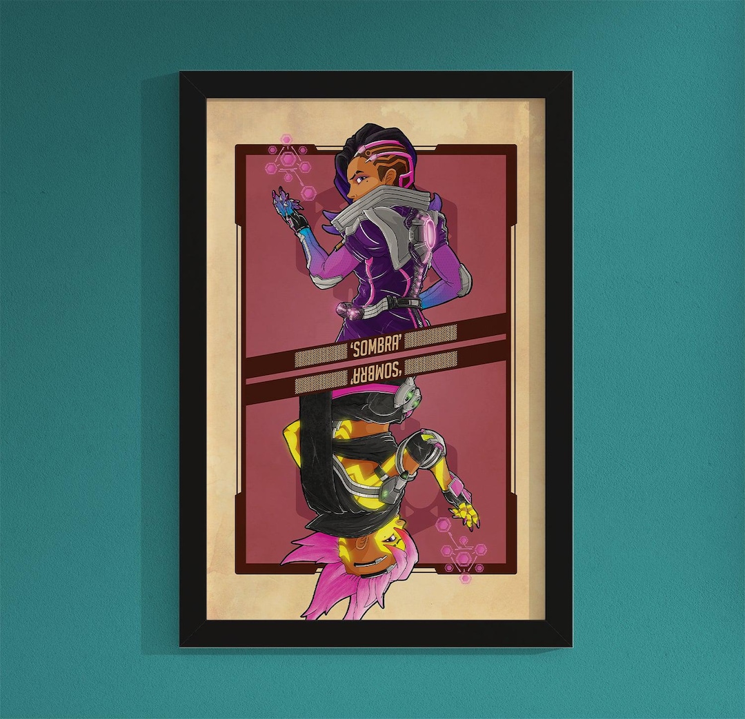 Sombra Overwatch Print, Flip Overwatch 2 Wall Art, Gamer Wall Decor ...