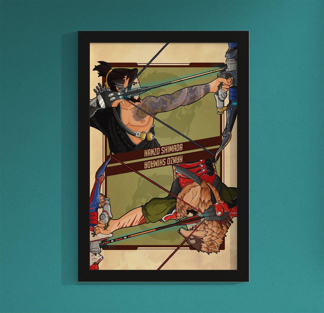 Hanzo Overwatch Print, Flip Overwatch 2 Wall Art, Gamer Wall Decor ...