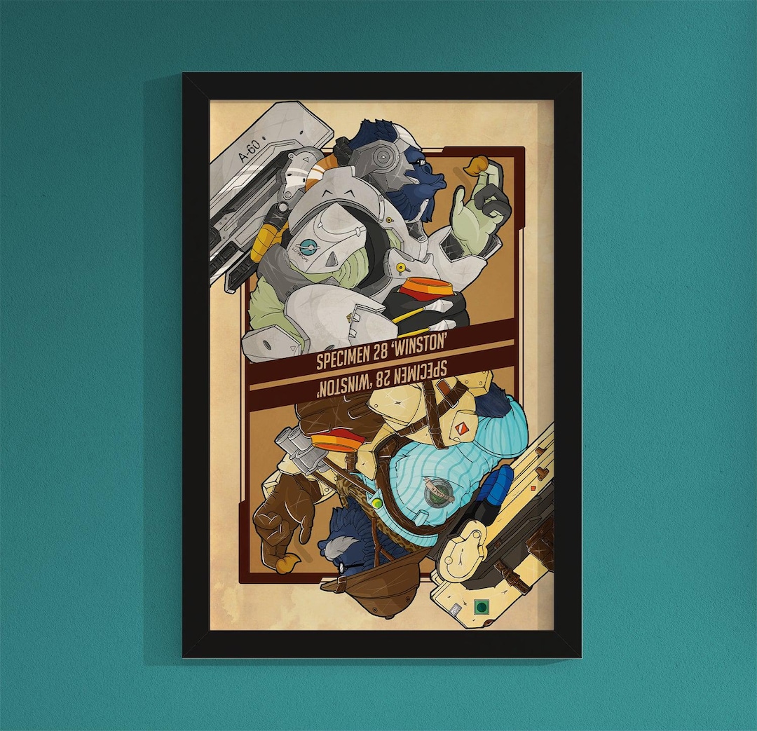 Winston Overwatch Print, Flip Overwatch 2 Wall Art, Gamer Wall Decor ...