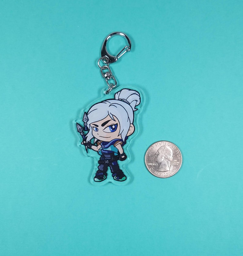 Sova Valorant Acrylic Charm Keychain, Valorant Agent, Gaming Gift, Fan ...