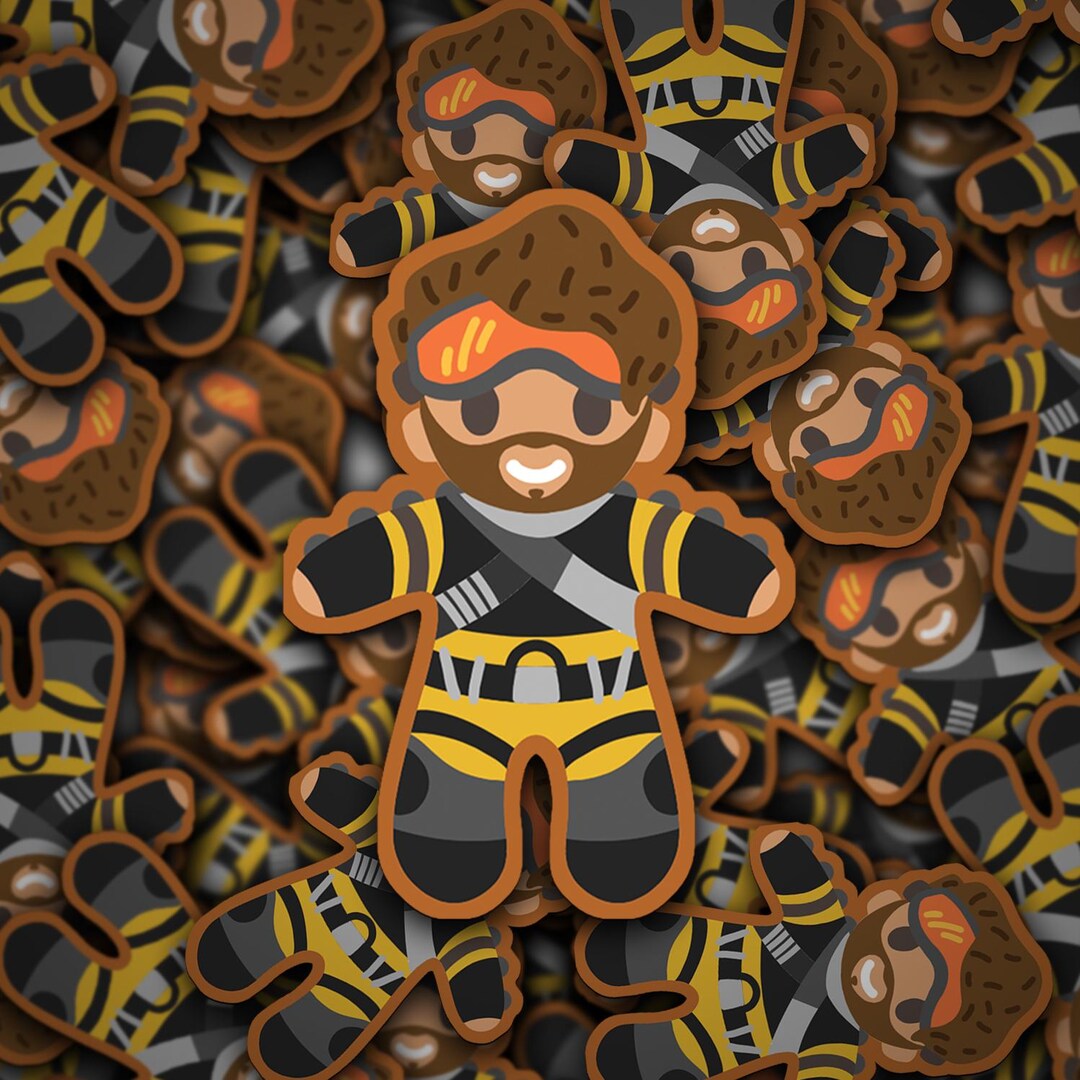 Mirage Gingerbread Sticker, Apex Legends Fan Art, Unique 5” Waterproof ...