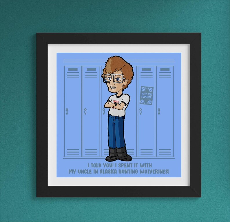 Napoleon Dynamite Print Set, 8x8 Comedy Wall Art, Napoleon Deb Uncle ...
