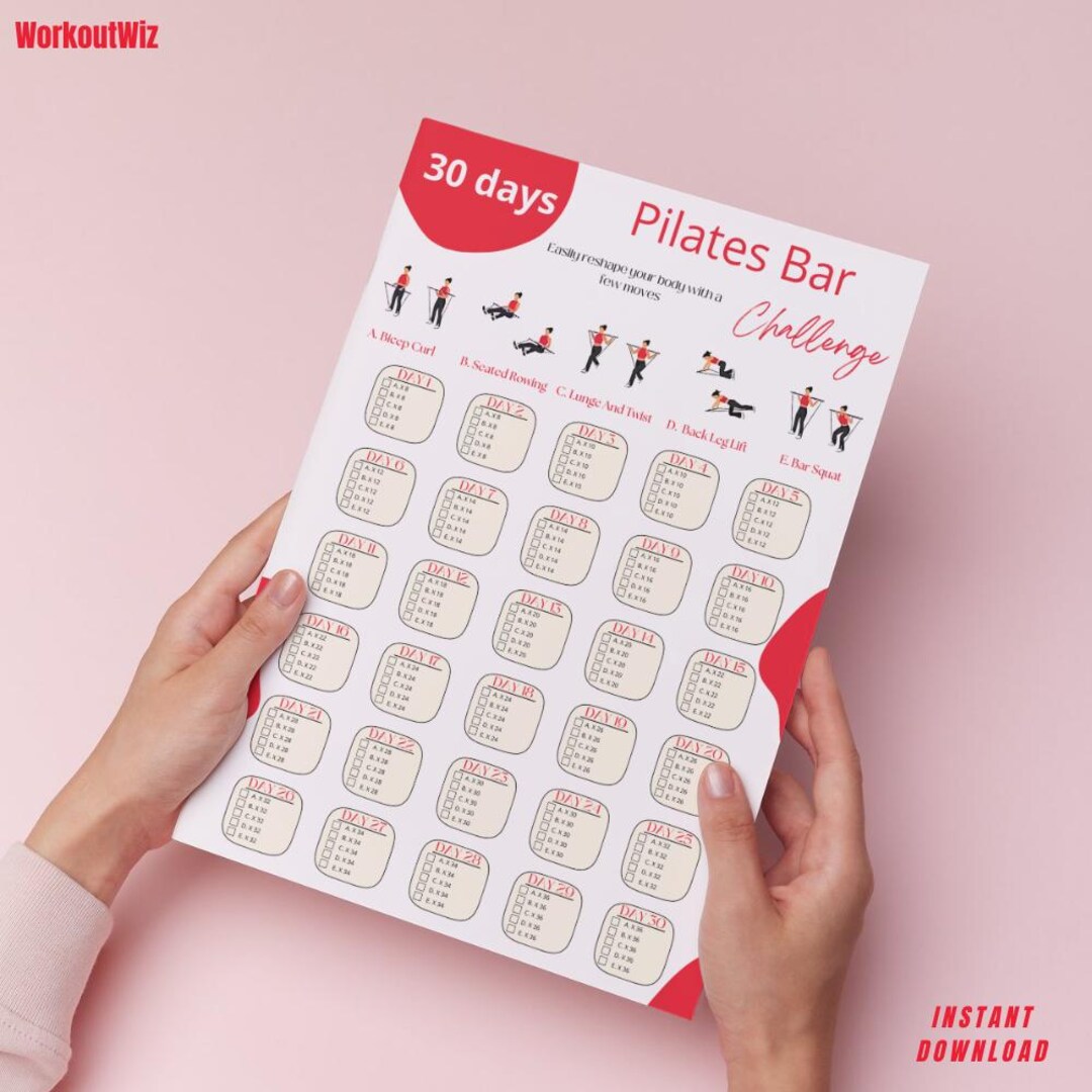 30 Day Pilates Bar Workout Challenge, 30 Day Pilates, Pilates Bar ...