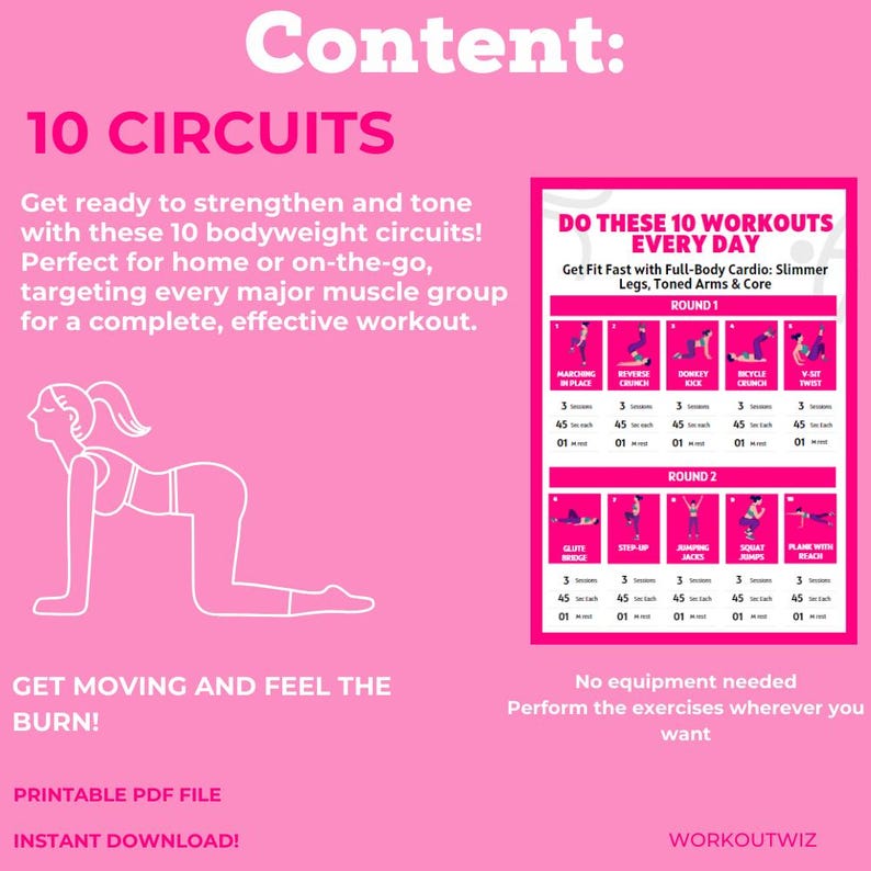 Full Body Workout, Beginner Cardio Plan, Cardio Track, Strength ...