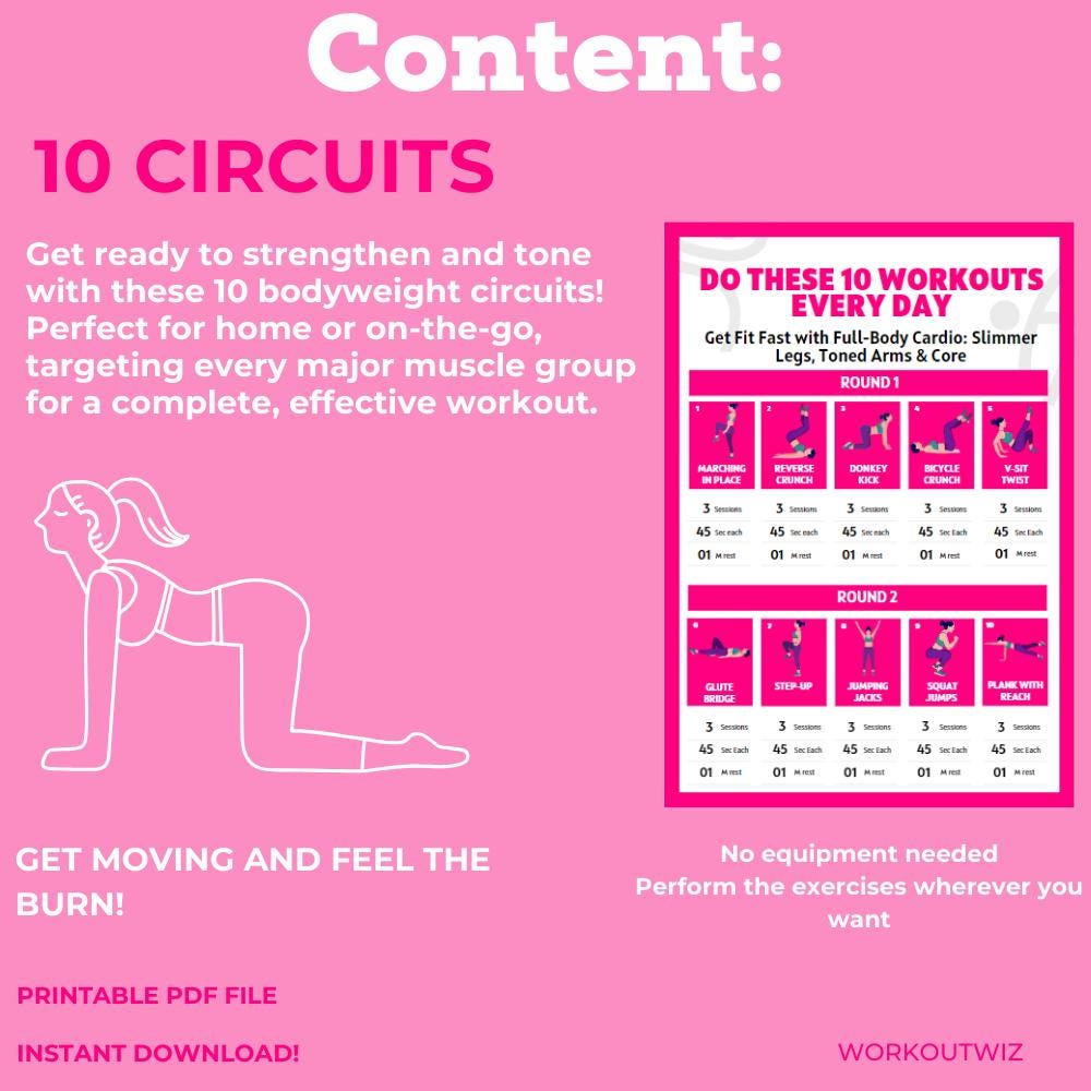 Full Body Workout, Beginner Cardio Plan, Cardio Track, Strength ...