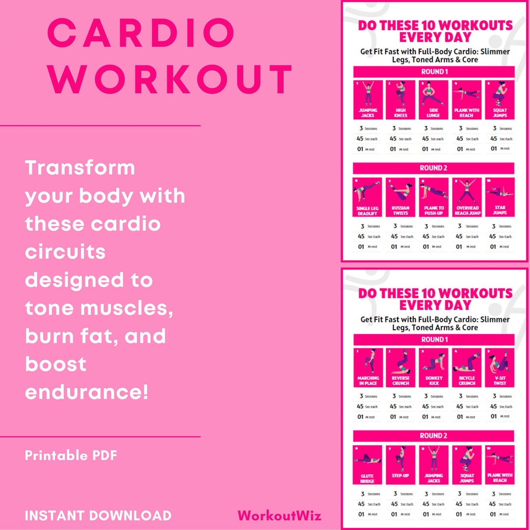 Cardio Track, Men Workout Plan, No Equipment Cardio, Beginner Cardio ...