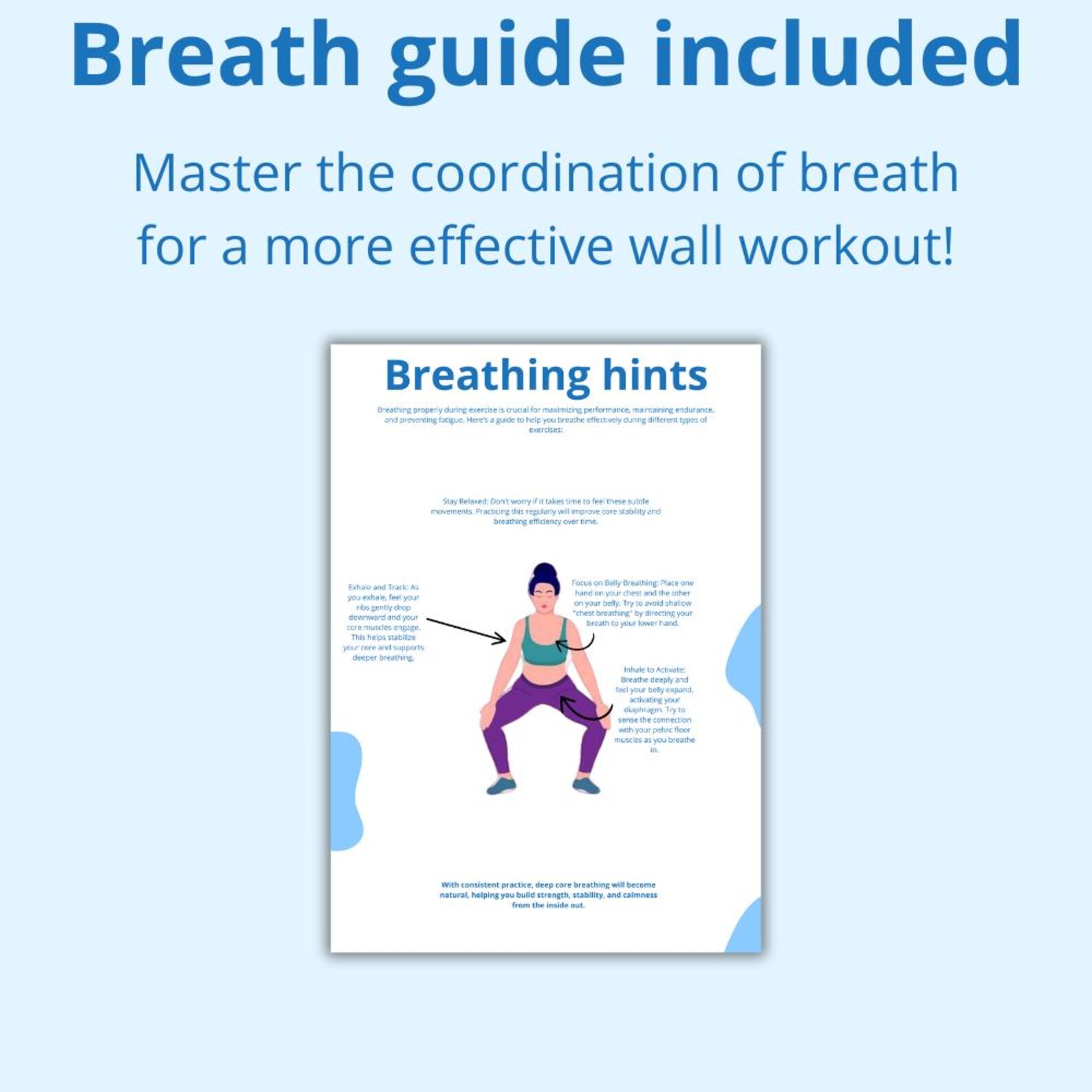 30 Day Wall Exercise Challenge Printable | Wall Fitness | Quick Workout ...