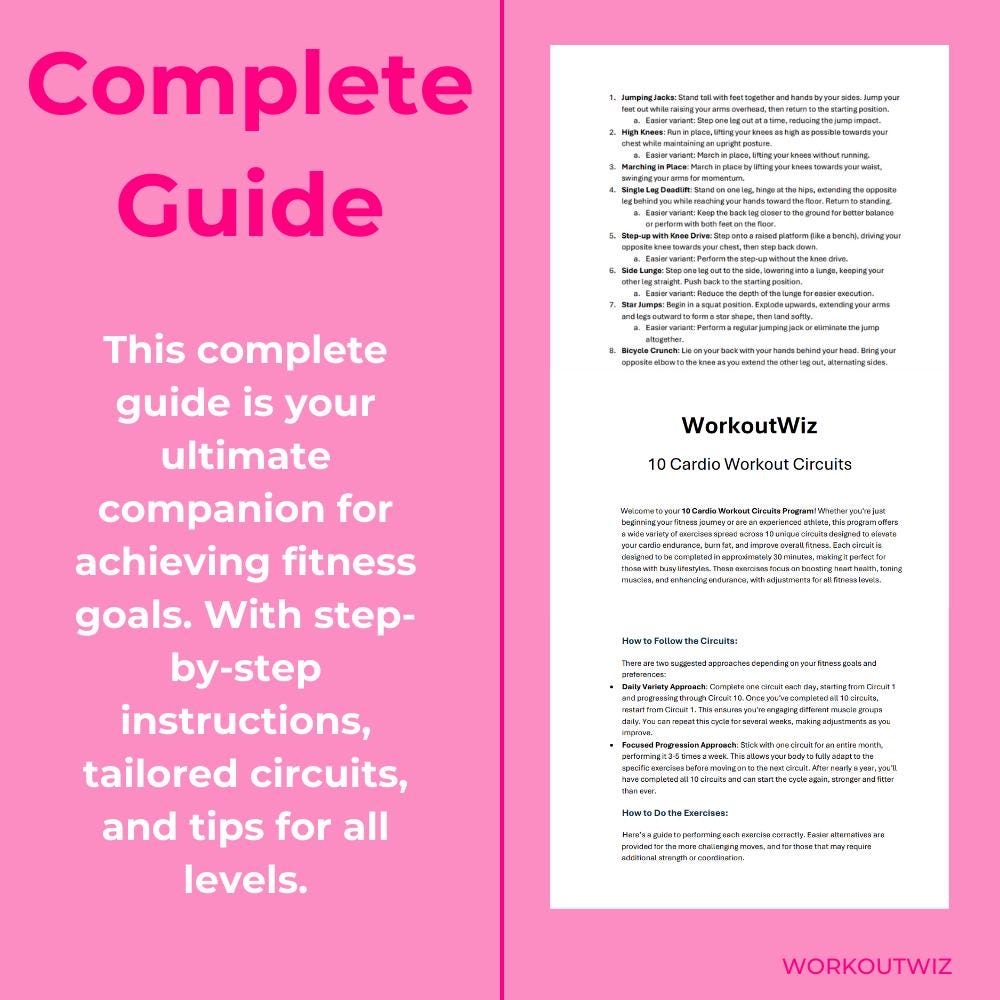 Strength Training, Cardio Workout Plan, Digital Product, Lose Weight ...