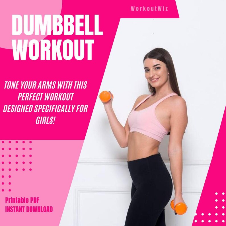 Printable Dumbbell Exercise, Dumbbell Lose Belly, Bicep Triceps Weight, Dumbbell Workout Pdf ...