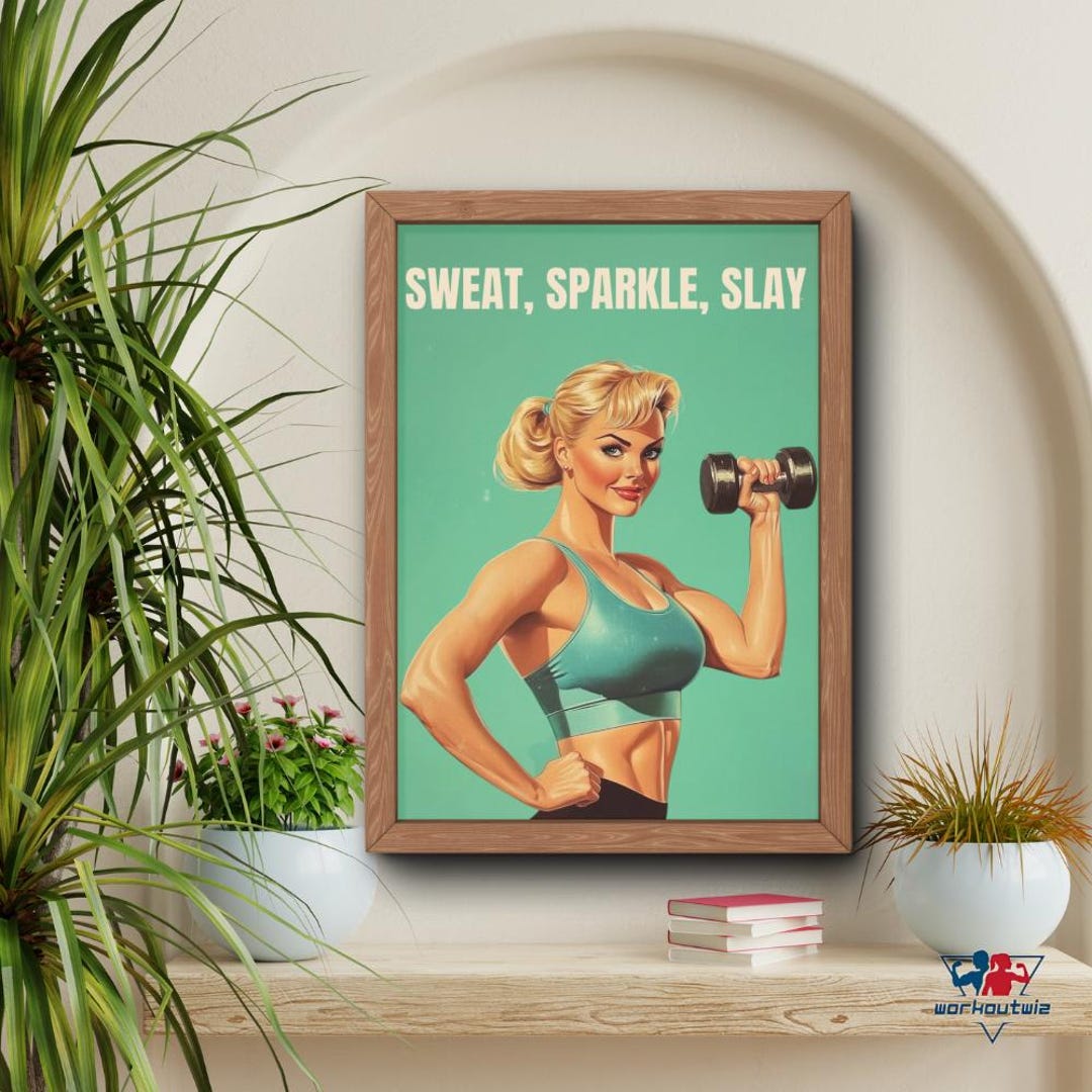 Pilates Exercise Poster, Crossfit Wall Art, Funny Gym Poster, Home Gym ...