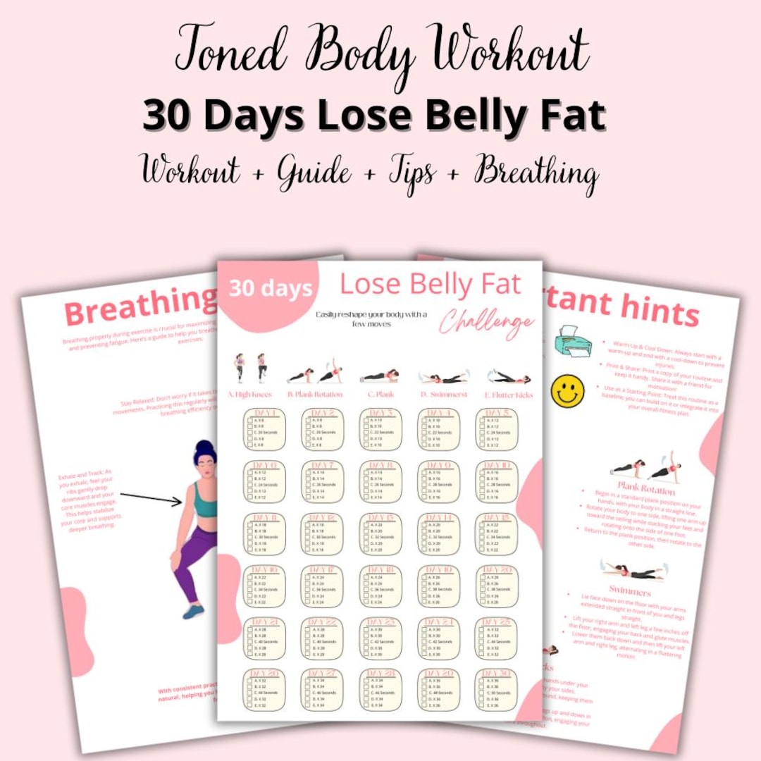 Body Weight Exercises Program, 30 Day Workout Challenge Printable ...
