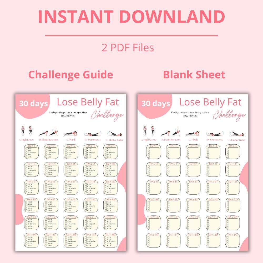 Body Weight Exercises Program, 30 Day Workout Challenge Printable ...