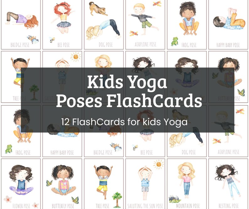 Printable Yoga Pose Guide, Yoga Pose Pdf, Calming Technique Cards ...