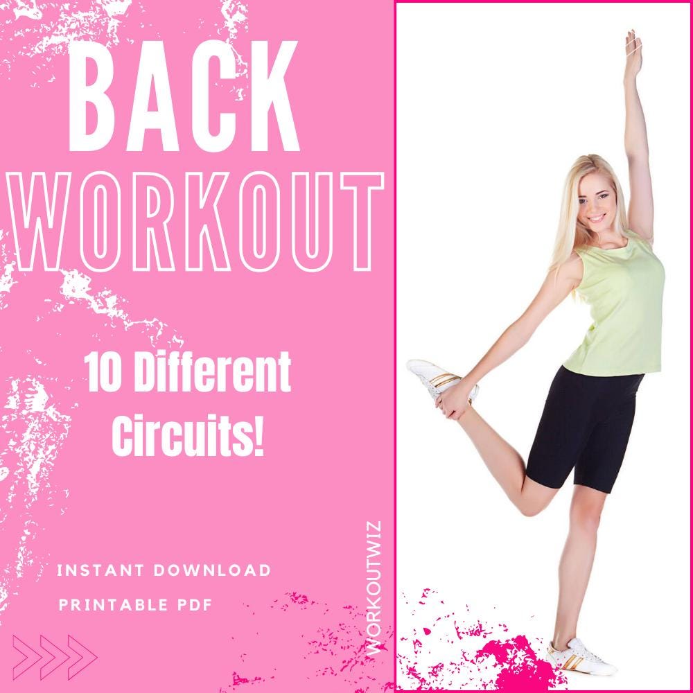 Lower Back Stretch Challenge | Digital Workout Guide | Workout Planner ...