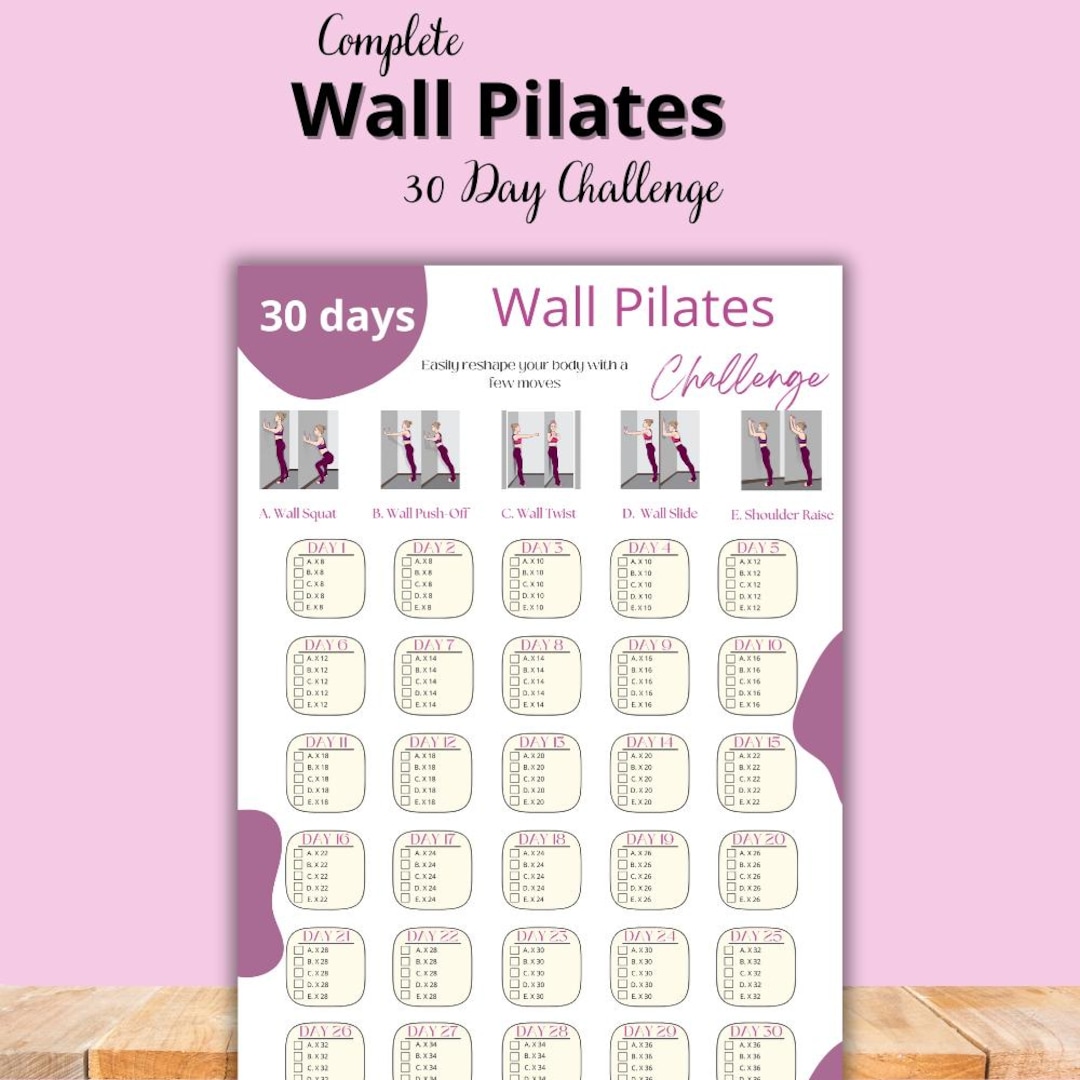 30 Day Wall Pilates Challenge, 30 Day Wall Pilates, 30 Days Wall ...
