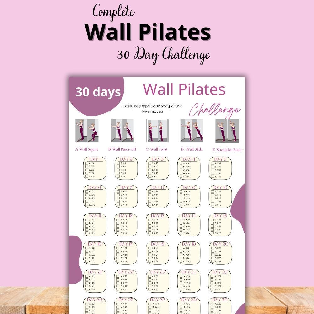 30 Day Wall Pilates Challenge, 30 Day Wall Pilates, 30 Days Wall ...