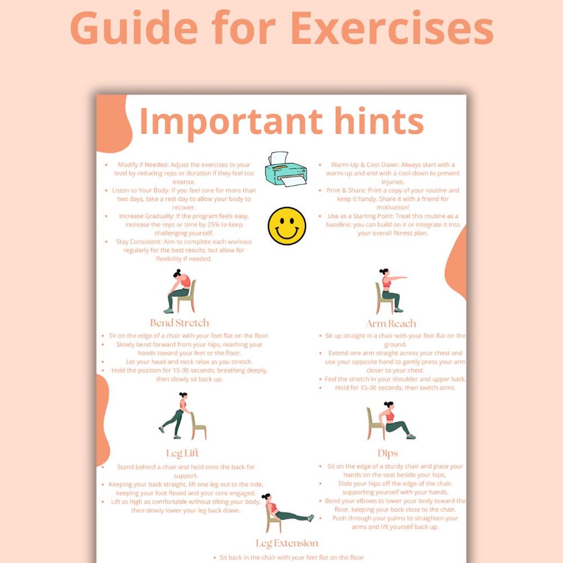 30 Day Chair Workout, Chair Yoga Pose, Easy Chair Workout, Belly Fat ...