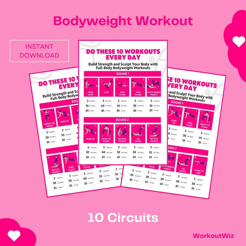 Bodyweight Workout Chart, Toned Arm Exercise, Fitness Planne, Glute ...
