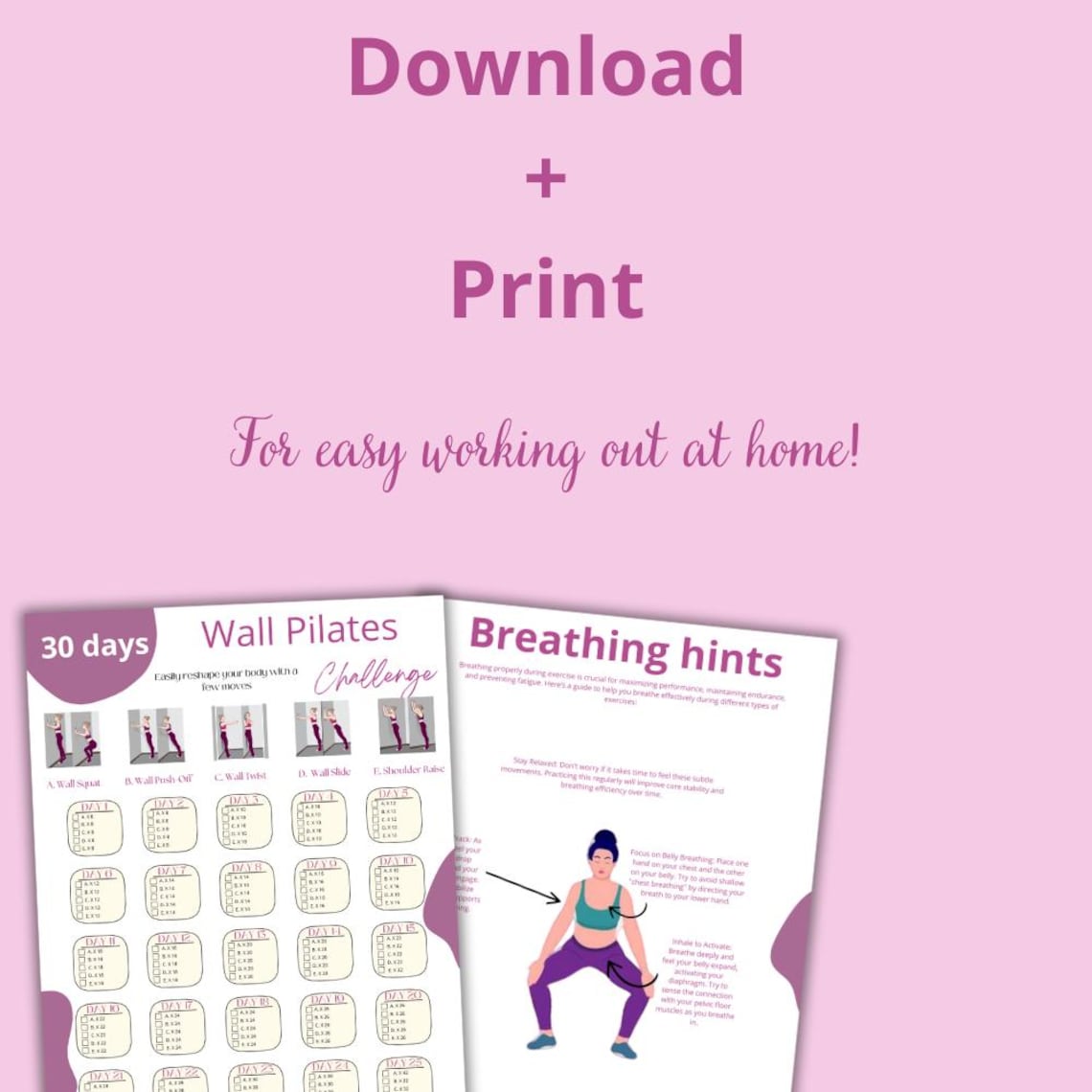 30 Day Wall Pilates Challenge, 30 Day Wall Pilates, 30 Days Wall ...