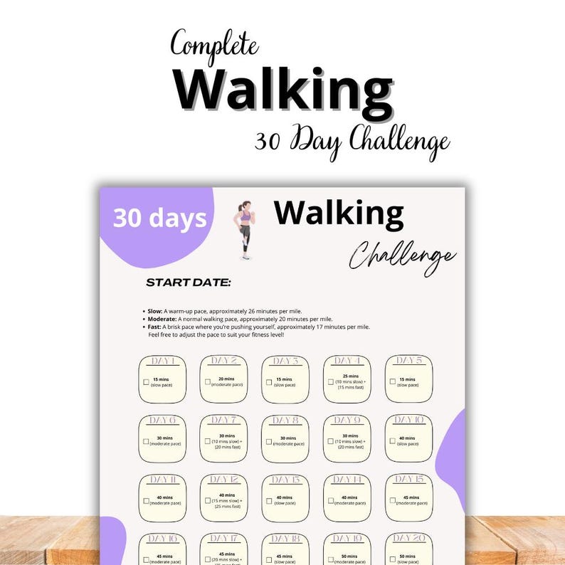 Running Cardio Fit, Exercise Run Plan, Printable Steps Tracker, 30 Days ...