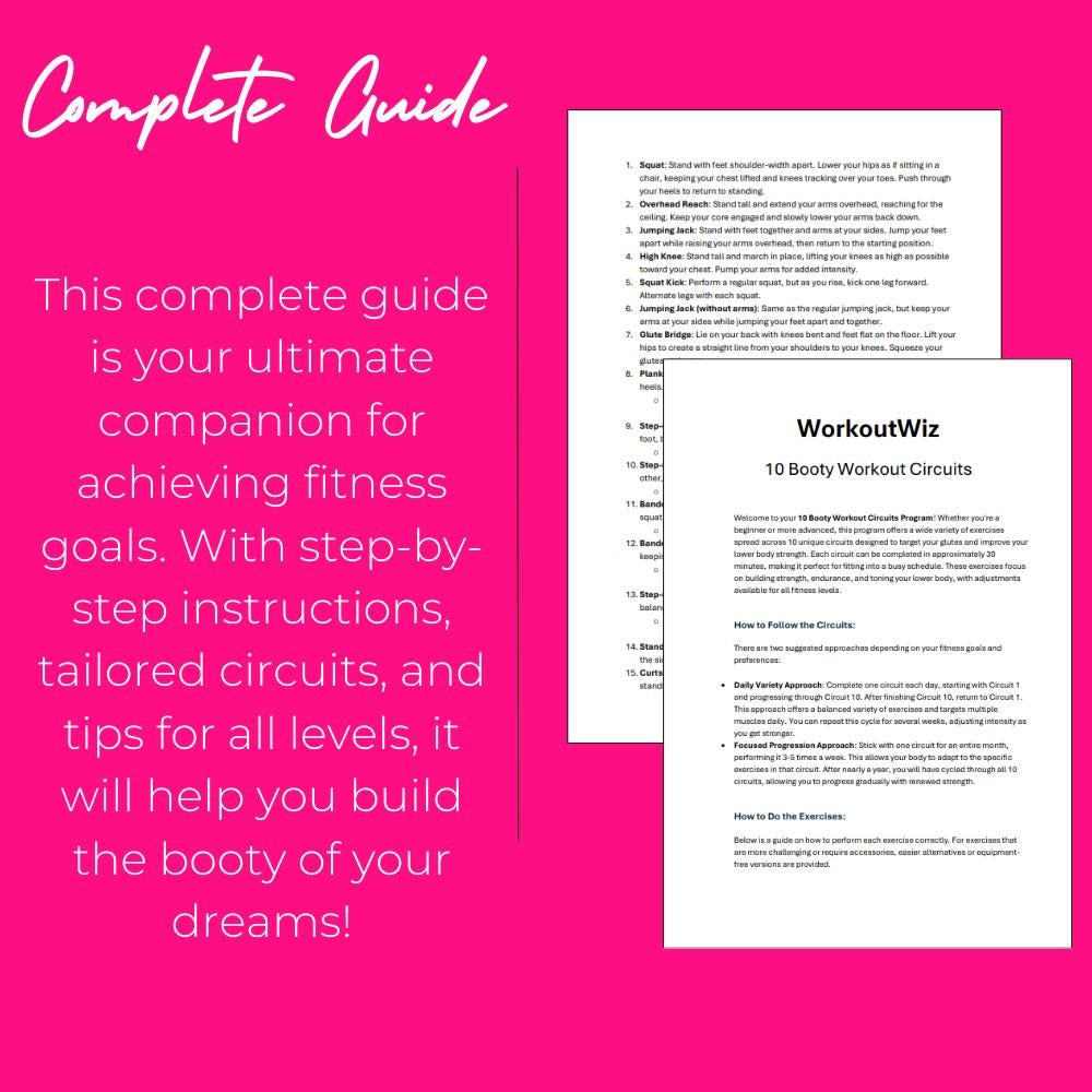 Booty Sculpting Bigger Glutes Squat Challenge Workout Plan Butt