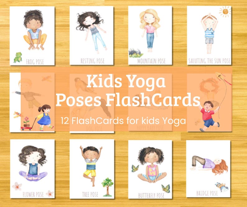 Printable Yoga Pose Guide, Yoga Pose Pdf, Calming Technique Cards ...
