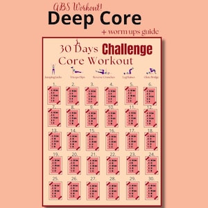 30 Day Challenge Core Workout, Deep Core Exercises, Abdominals, Pelvic ...