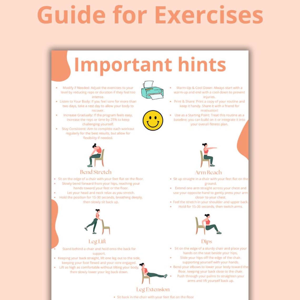 Workout Chair, Chair Workout Senior, Chair Yoga, Gifted Work Out Mom ...