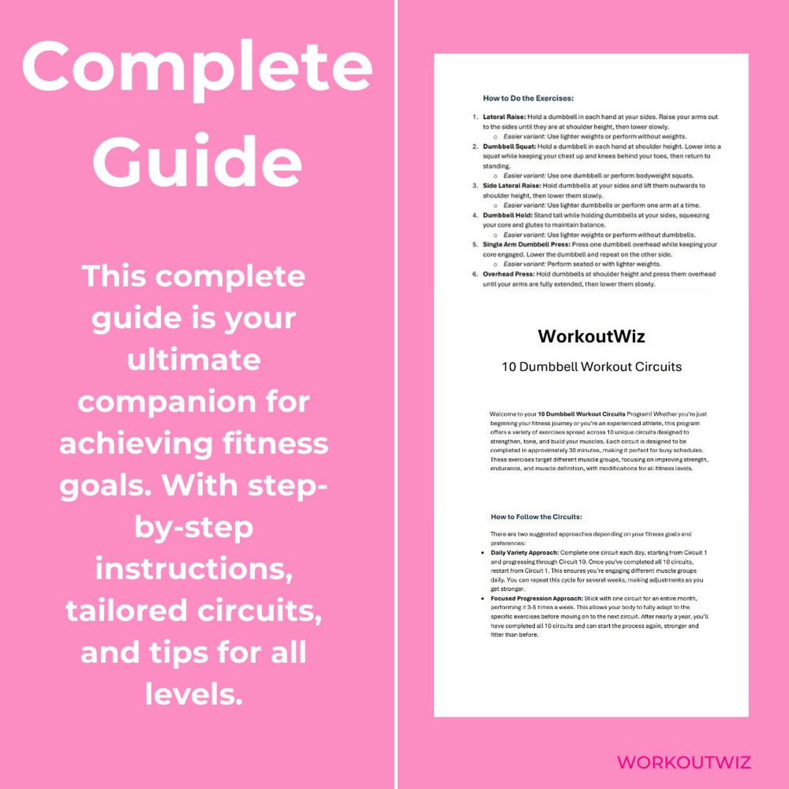 Dumbbell Workout Poster, Dumbbell Guide, Home Workout Arms, Gym ...