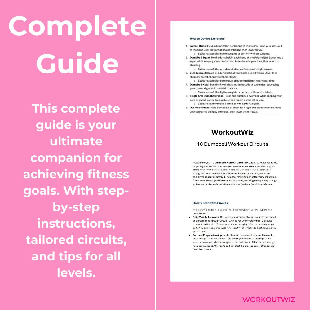 Dumbbell Workout Poster, Dumbbell Guide, Home Workout Arms, Gym ...