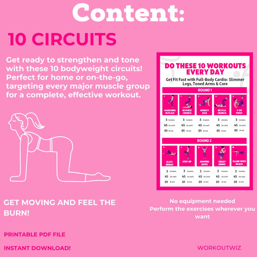 Strength Training, Cardio Workout Plan, Digital Product, Lose Weight ...