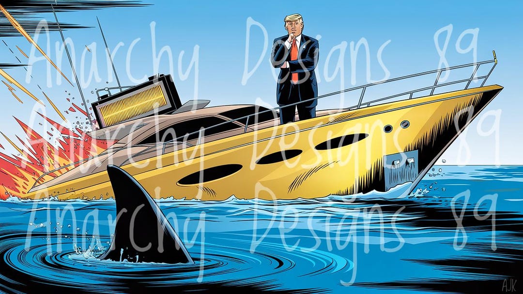 Trump’s Dilemma, Donald Trump, Sharks, 2024 Election, Digital Download ...