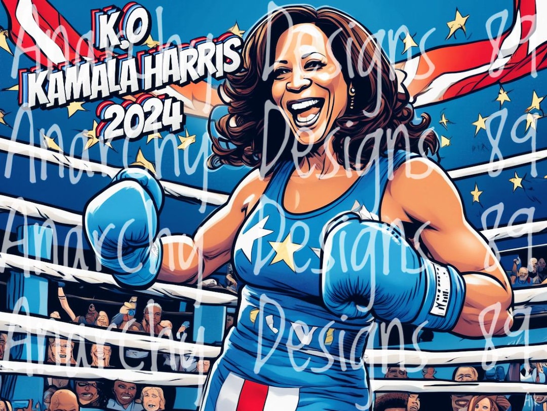 Kamala Harris 'KO' Political Satire Art, Election 2024 (digital ...