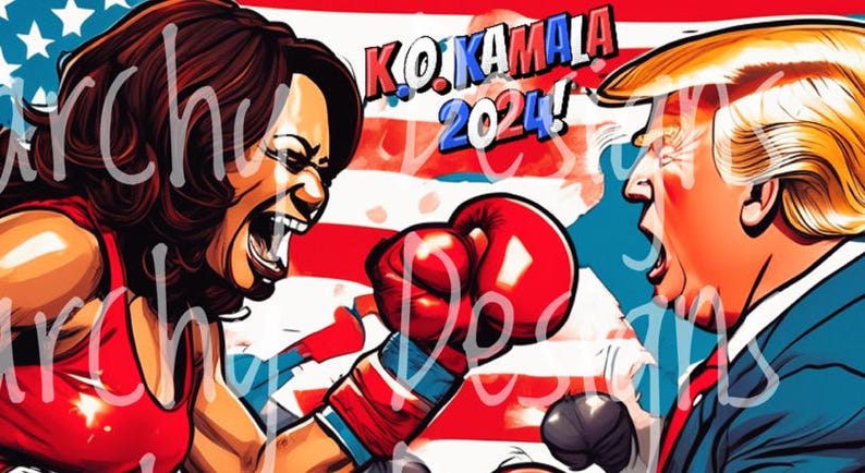 KO Kamala 2024!, Donald Trump, Election 2024, Political Satire, Kamala ...