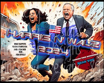 KO Kamala 2024!, Donald Trump, Election 2024, Political Satire, Kamala ...