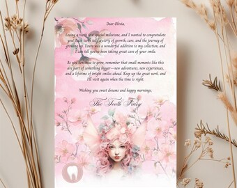 Editable Green Tooth Fairy Personalized Note Letter, Tooth Fairy ...