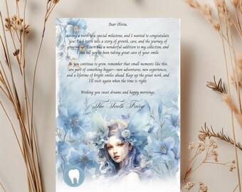Editable Green Tooth Fairy Personalized Note Letter, Tooth Fairy ...