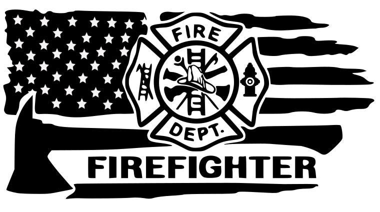 DIGITAL DOWNLOAD - Instant - SVG Only - Firefighter Flag, First ...