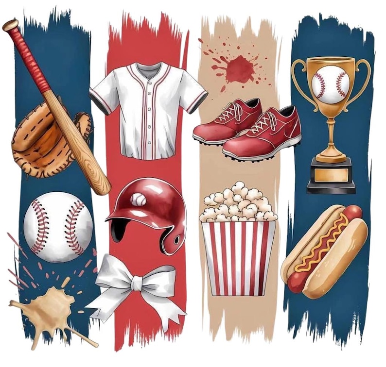 DIGITAL DOWNLOAD - PNG - Instant - Sublimation, Baseball Bow, Sports ...