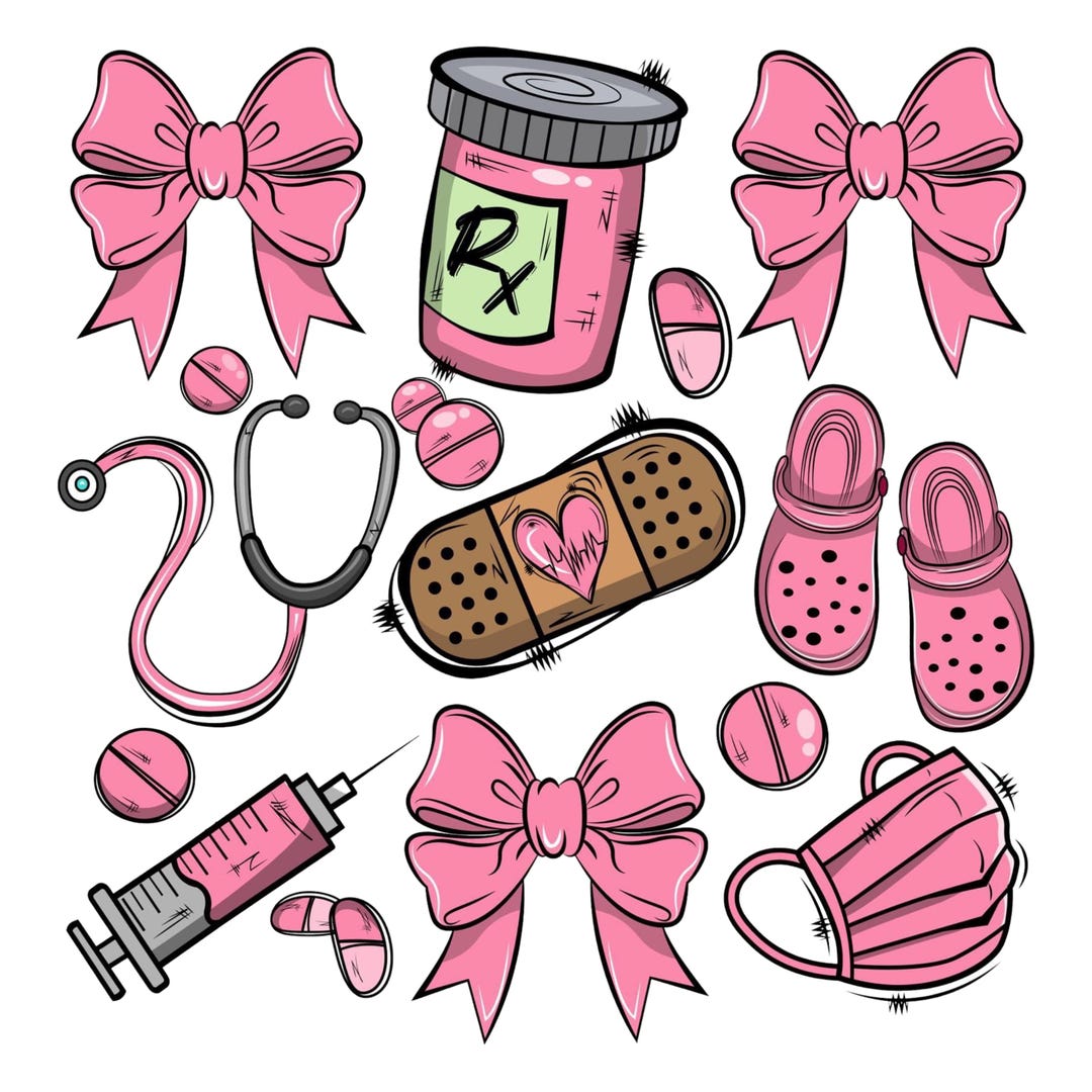 DIGITAL DOWNLOAD - Instant Download - Png Only - Nursing, Pink Medical ...