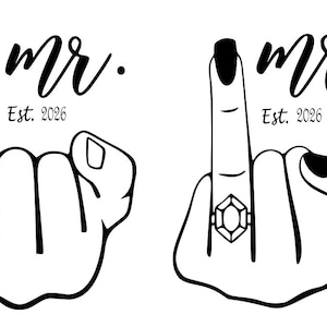 DIGITAL DOWNLOAD - Instant Download - Svg Only - Mr & Mrs Est. 2026 ...