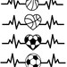 DIGITAL DOWNLOAD - SVG - Instant Download - Sport Heartbeats, Hockey ...