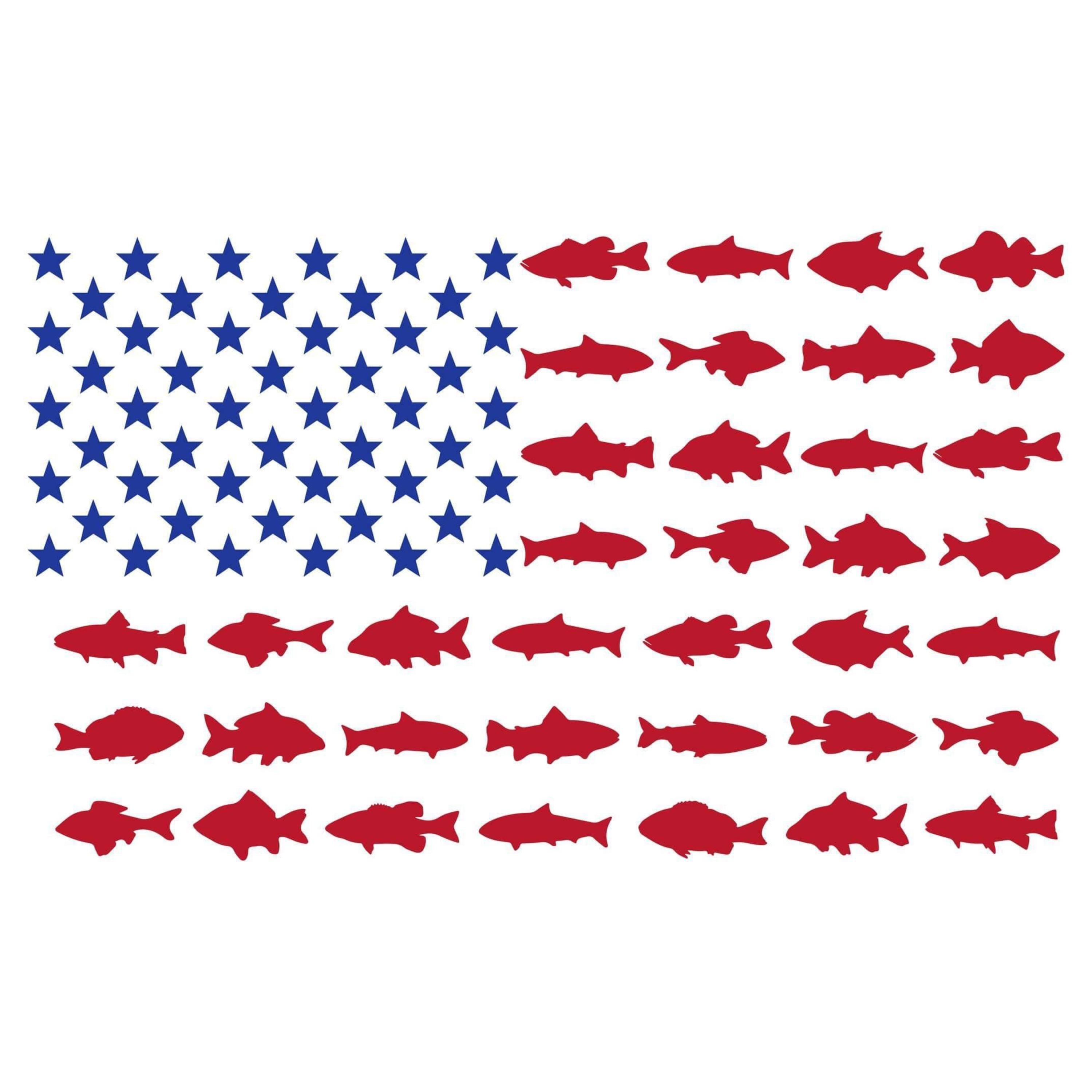 DIGITAL DOWNLOAD - Instant Download - PNG and Svg - Fish American Flag ...