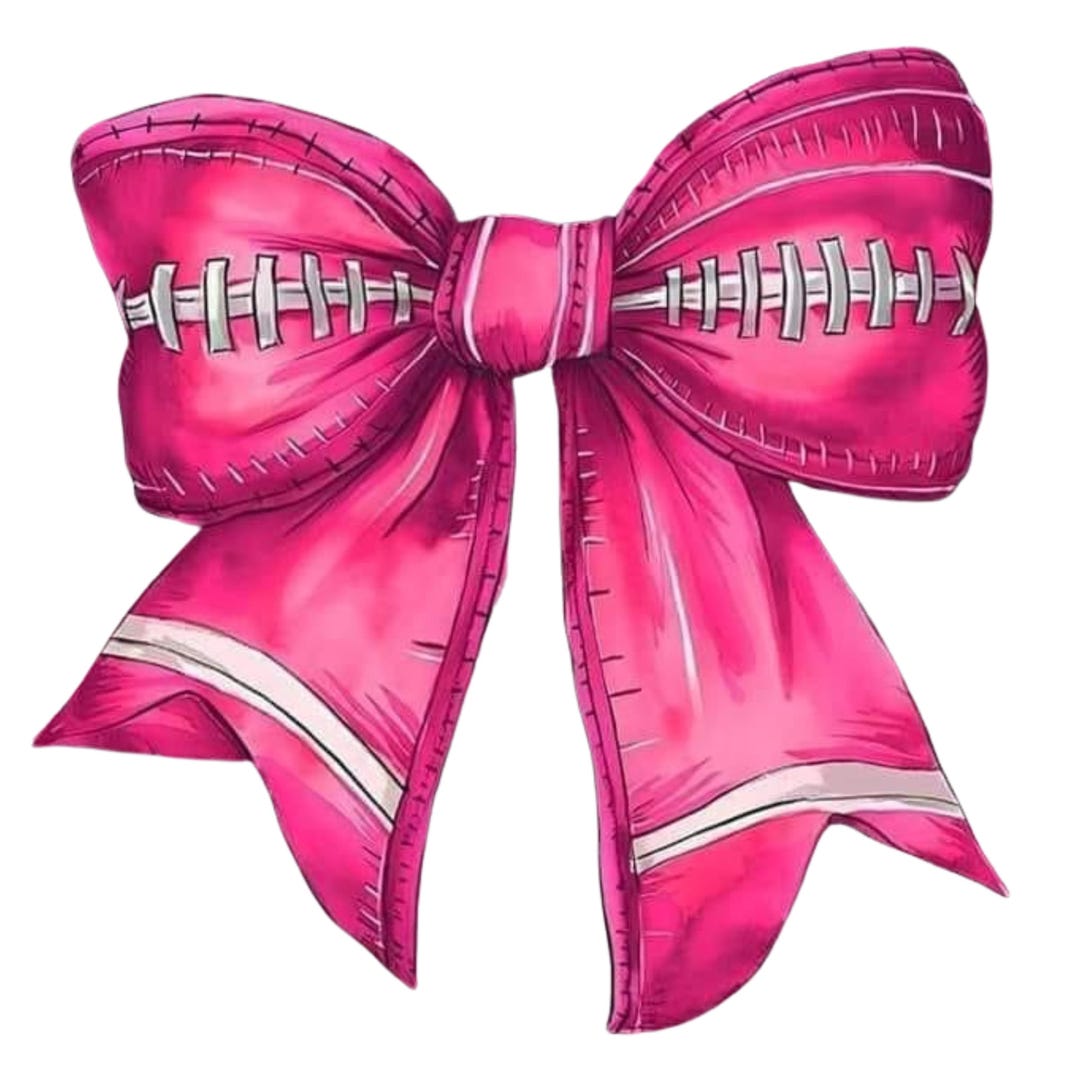 DIGITAL DOWNLOAD - Instant Download - Png Only - Pink Football Bow ...