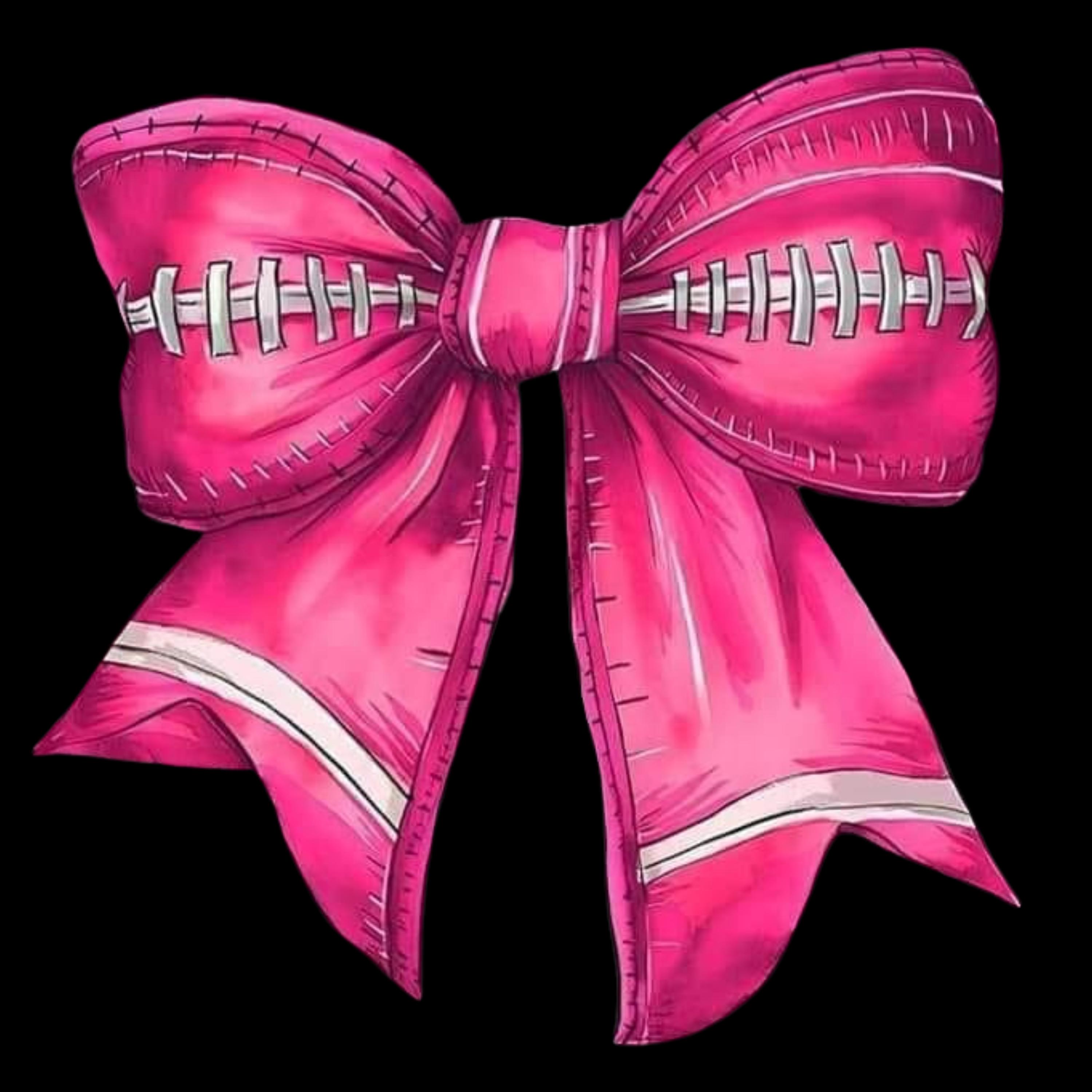 DIGITAL DOWNLOAD Instant Download Png Only Pink Football Bow, Football ...