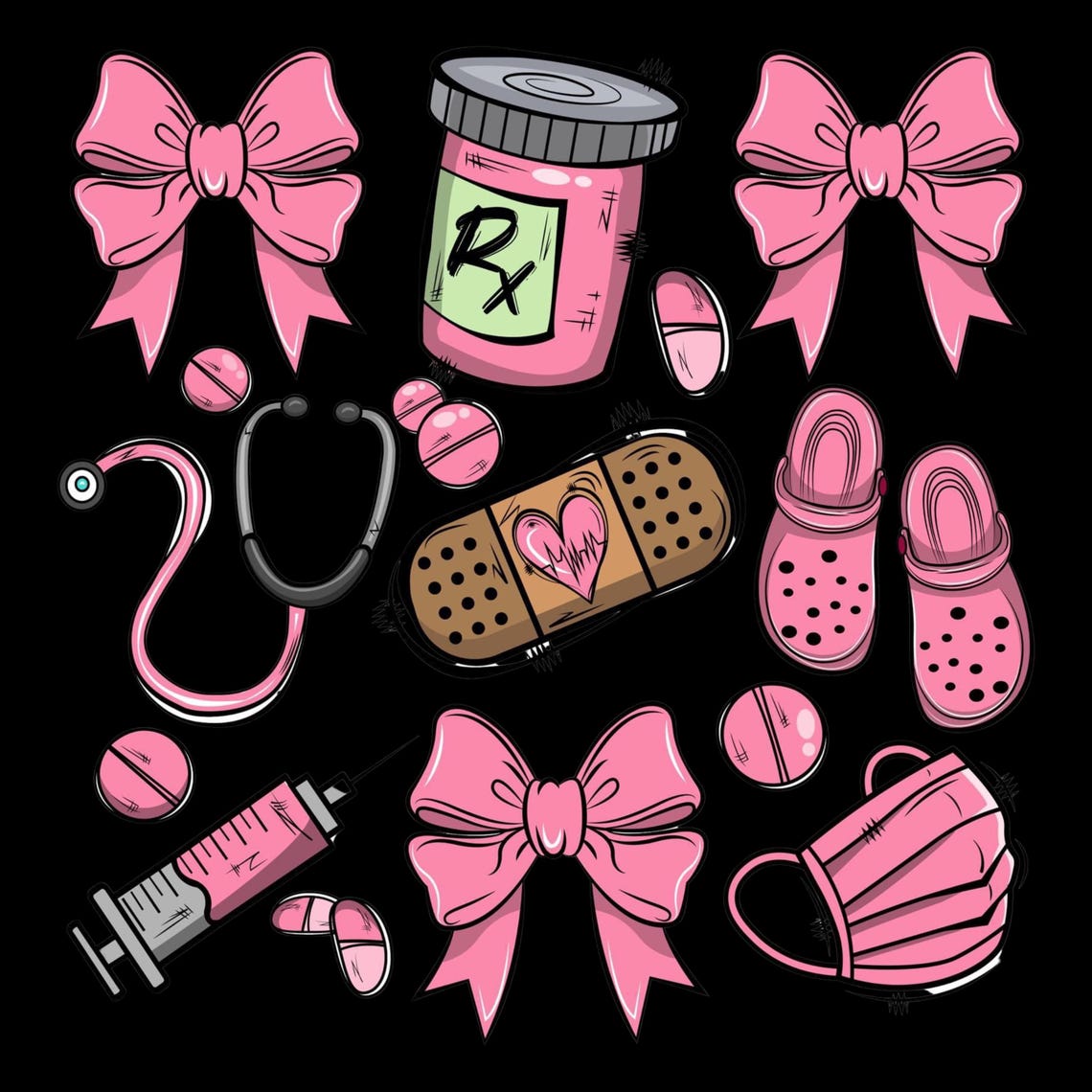 DIGITAL DOWNLOAD - Instant Download - Png Only - Nursing, Pink Medical ...